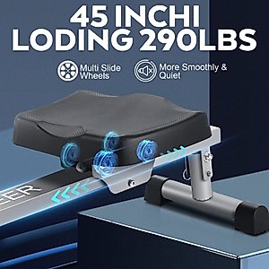 ANCHEER Rowing Machine,Rowing Machines for Home Use with LCD Monitor& Comfortable Seat,Hydraulic Rower Machine with 12 Resistance Levels Up to 290 lb Weight Capacity (Black)