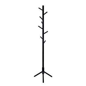 YEVONNIE Solid Rubber Wood Coat Rack, Free Standing Coat Rack, Tree-Shaped Coat Rack with 8 Hooks, 3 Height Options, for Clothes, Hats, Bags, for Living Room, Bedroom, Home Office