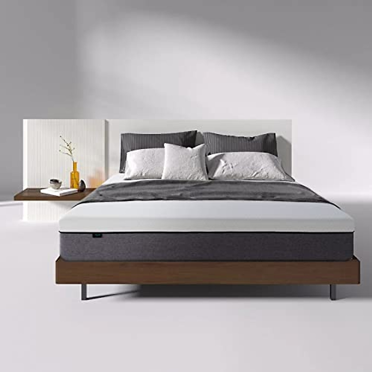 BAENIGHT Gel Memory Foam Mattress ，8 Inch High Rebound Effect Mattress for Relieving Body Pressure，Medium Firm Affordable Bed Mattresses with Replaceable Cover with Zipper (Queen (U.S. Standard))