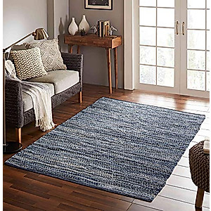 Chesapeake Denim Chindi Area Rug (5'x7')