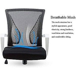 MayNuo Office Chair Gaming Chair Computer Chair Mesh Office Chair Seat Swivel and Adjustable Ergonomic Desk Chair with Lumbar Support/Argento