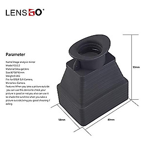 LENSGO Camera Viewfinder, Professional 3.2'' LCD Magnifier Viewfinder 3.2X Camera Screen Sunshade Hood for Canon Sony Nikon Olympus Panasonic and More DSLR/SLR Camera