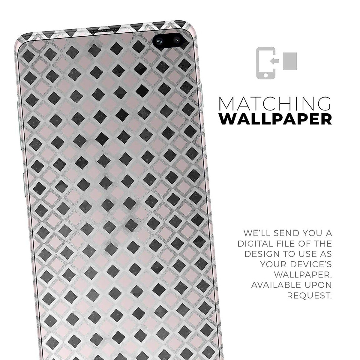 DesignSkinz Karamfila Silver & Pink Marble V11 Protective Vinyl Decal Wrap Skin Cover Compatible with The Samsung Galaxy S20 (Screen Trim & Back Glass Skin)