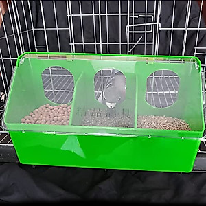 Pigeon Feeder Quail Feeder Water 2 Pack Bird Chicken Duck Feeder with 3 Hole Pet Bowls & Feeders Eat Food (Three Hole)
