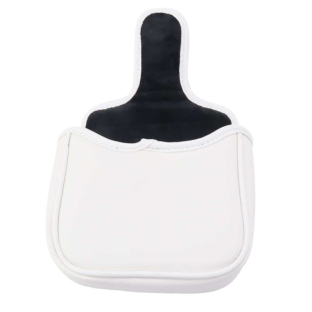 HISTAR Magnetic Closure Golf Square Mallet Shaped Putter Cover (White, Faux Leather) for Scotty Cameron, Universal Fit