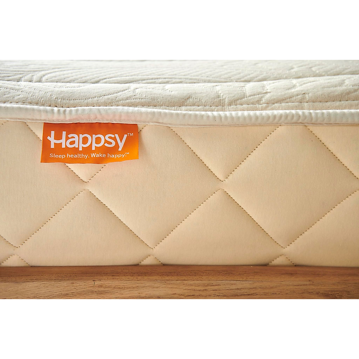 Happsy Organic Queen Mattress - 10 Inch Plush Mattress with Encased Coils - Mattress in Box for Pressure Relief & Comfortable Sleep - Naturally Cooling & Breathable Latex Mattress