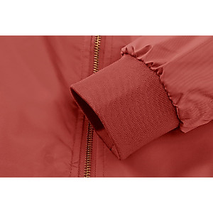 CRYSULLY Men's Tactical Military Cargo Bomber Jacket Softshell Windbreaker Coat Orange Red