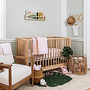 Burt's Bees Baby Infant Reversible Quilt Blanket, Jersey Knit, Soft, 100% Organic Cotton Blankets, with 100% Polyester Fill for Warm Padding, Size 37 x 46 Inch