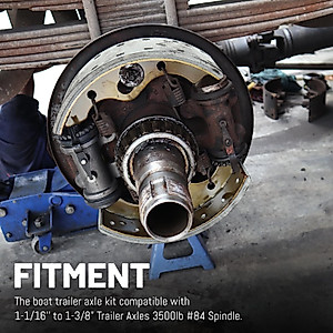 Piodelo 2 Sets Trailer Axle Hub Bearings Kit, L68149 L44649 3500lb Boat Trailer Axle Hub Wheel Bearing kit with 171255TB Grease Seals, 1.98 Inch Dust Caps, Rubber Seals, Cotter Pins Replace 84 Spindle