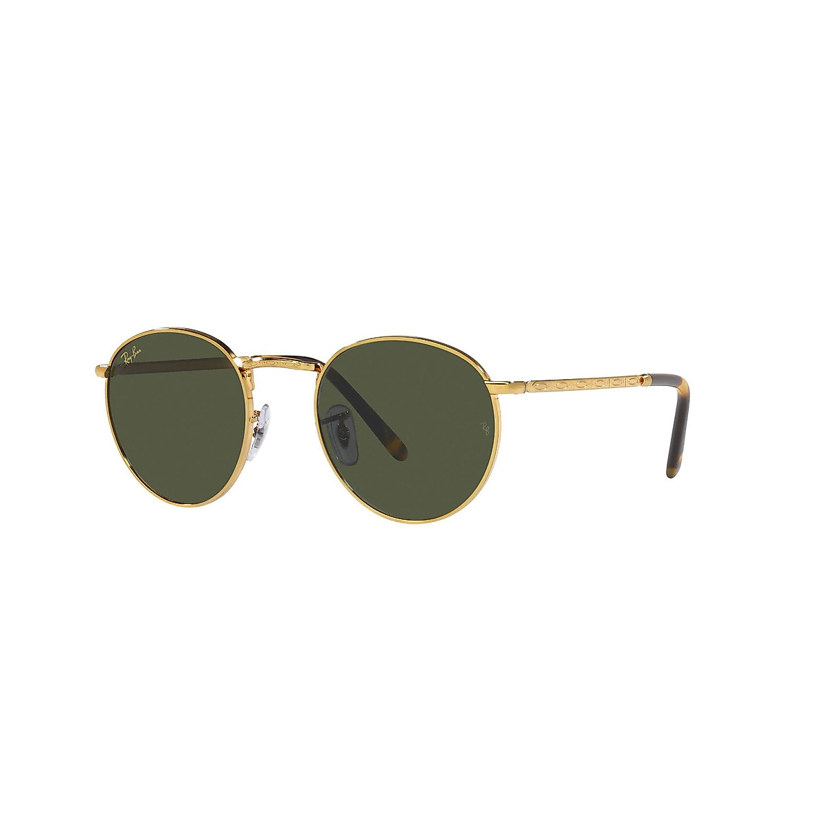 Ray-Ban RB3637 New Round Sunglasses, Legend Gold/Green, 47 mm