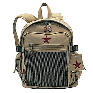 Rothco Vintage Canvas Backpack Ii/Star - Khaki