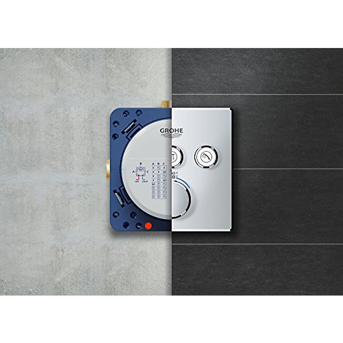 GROHE 29142000 Grohtherm Smart Thermostatic Trim With Control Module, Starlight Chrome