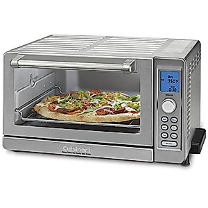Cuisinart TOB-135 Deluxe Convection Toaster Oven Broiler, Brushed Stainless, 9.3" x 18.3" x 15.3", Silver