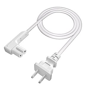 1.6ft Power Cord for Sonos One, One SL and Play 1 Speakers Power Cable Replacement Cord - 2 Prong L-Shaped AC Cable Replacement for Sonos Power Cord - White
