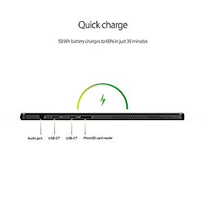 ASUS VivoBook 13 Slate 2-in-1 Laptop, 13.3â€ FHD OLED Touch Display, Intel Pentium N6000 Quad-Core CPU, 8GB RAM, 256GB PCIe® 3.0 SSD, Windows 11 Home, Black, T3300KA-DH26T
