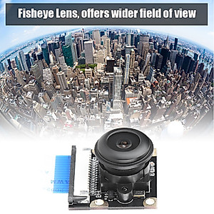 Fisheye Wide Angle Camera Module,1080P Professional Camera Module with 5MP OV5647 Webcam Sensor and Adjustable Lens for 2/3/B+/