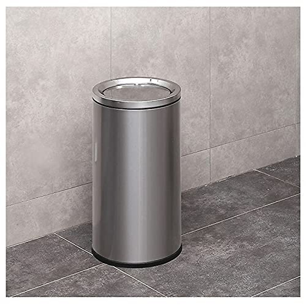 UNNIQ Trash can, Trash Can Household Toilet Stainless Steel Gold, Black, Silver 76.5 * 38cm Indoor and Outdoor Washbasin Peel Direct Cast Tube (Color : Gold)