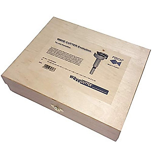 Fisch FSA-196037 16pce Wave Cutter Forstner Bit Set In Custom Wooden Box, Includes bits from 1/4-Inch up to 2-1/8-Inch