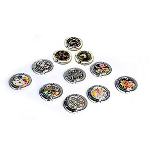 Store-Play Mother of Pearl Purse Hook Magnet Clip Table Handbag Hanger Foldable Table Holder (New Patchwork)