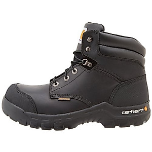 Carhartt mens Rugged Flex 6" Waterproof Comp Toe Cmf6371 Construction Boot, Black Oil Tanned, 12 Wide US
