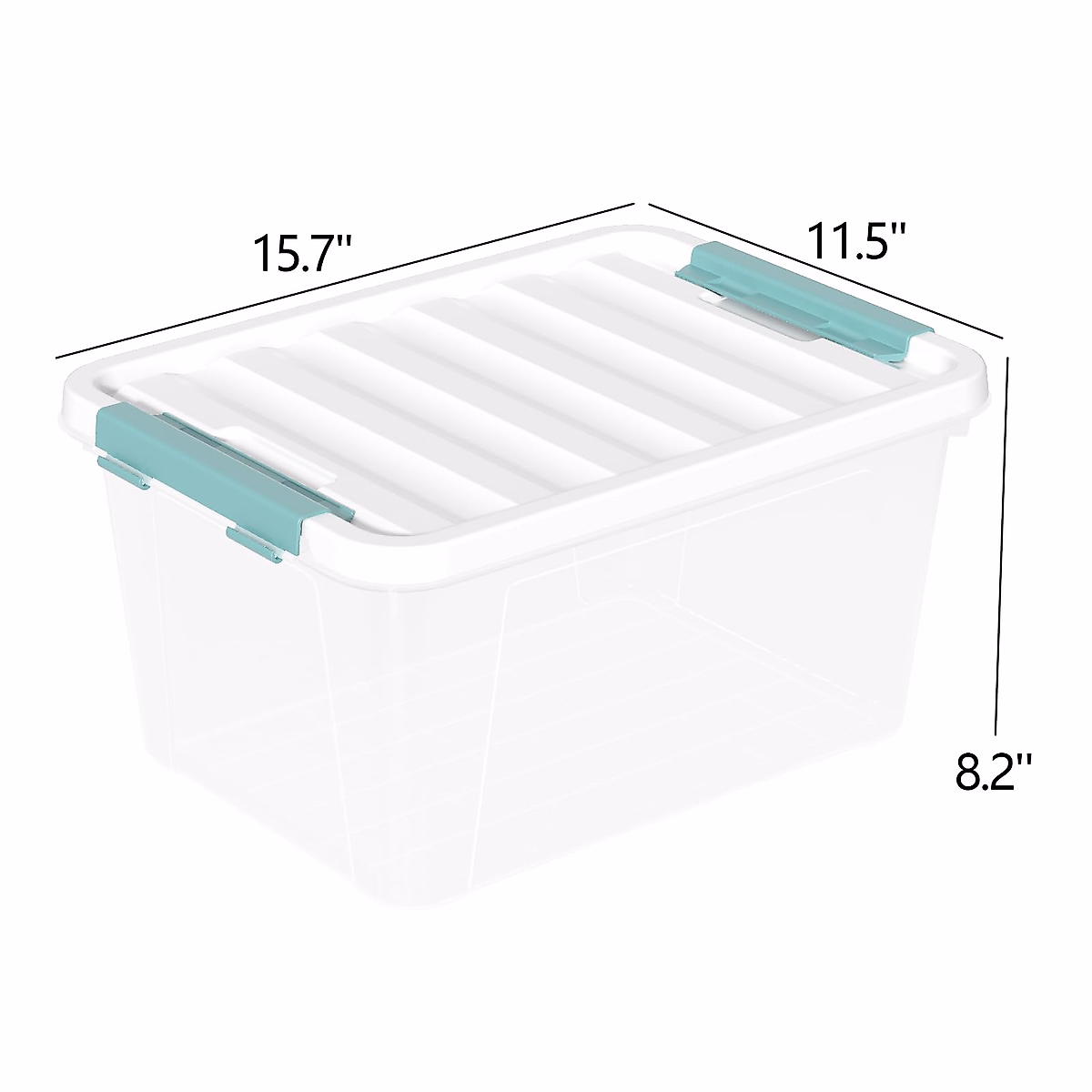 AnnkkyUS 20 Quart Clear Latching Boxes, Plastic Storage Bins with Lids Set of 6