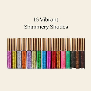 EPILYNX by Dr. Liia Hypoallergenic Eyeliner, Glitter Liquid Eyeliner I Gluten Free and Vegan for Sensitive Skin (7: Green)