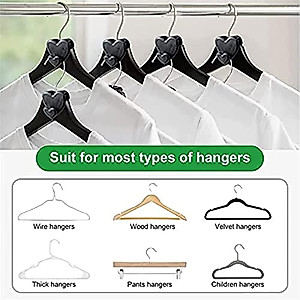 18 PCS Clothes Hanger Connector Hooks, Space Saving Hanger Extender Hooks, Cascading Hanger Hooks, Create Up to 5X More Closet Space, Closet Space Connection Storage Hooks for Closets (Heart)