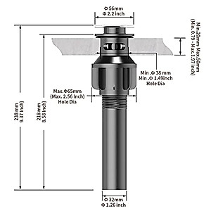 Bathroom Sink Drain with Overflow, PureHome Pop Up Sink Drain for Bathroom Vessel Sink- Polished Chrome