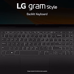 LG gram Style 16” OLED Laptop, Intel 13th Gen Core i7 Evo Platform, Windows 11 Home, 16GB RAM, 1TB SSD, Dynamic White