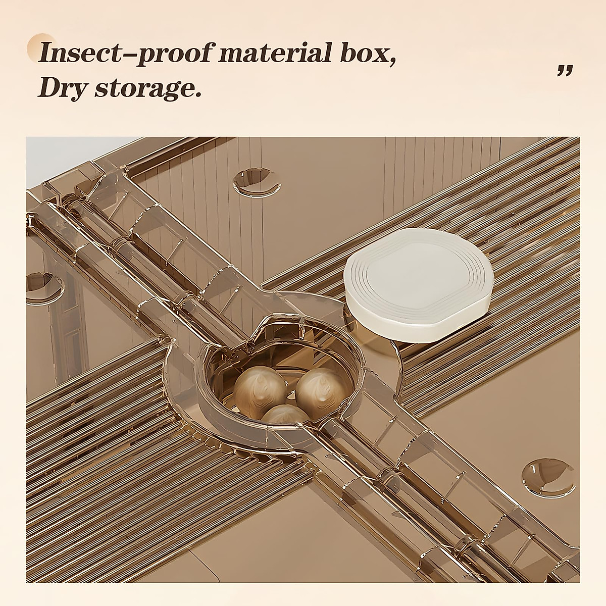 2 Pack Under-bed storage box with wheels, stackable, under-bed shoe storage drawer, foldable plastic storage box with lid, can store clothes, shoes, blankets, toys, books (L Szie，White Transparent)