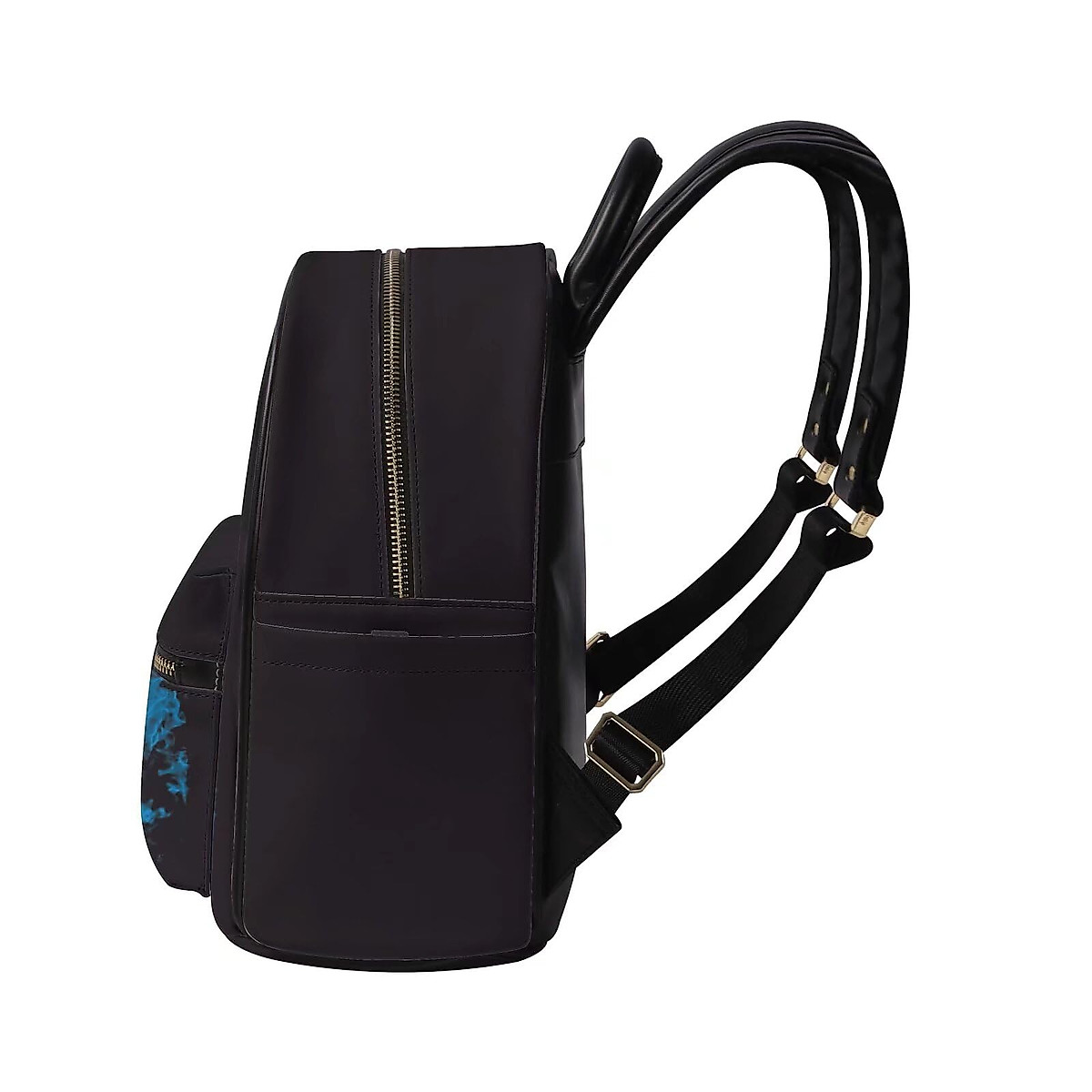 Snilety Brown Leopard Design Leather Daypack Casual Daily Use,PU Leather Shoulder Bag Portable Backpack for Boys Girls Teenager Large Capacity Bookbag with Adjustable Straps Bags