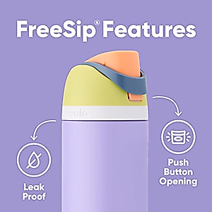 Owala FreeSip Insulated Stainless Steel Water Bottle with Straw for Sports and Travel, BPA-Free, 24-Ounce, Grayt & Silicone Water Bottle Boot, Anti-Slip Protective Sleeve Cover, Black