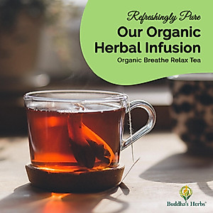 Buddha's Herbs Premium Breathe Relax Tea with Eucalyptus, 44 Tea Bags (Pack of 2)
