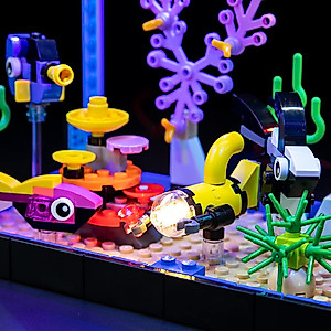 Lighting Kit for 31122 Creator Fish Tank Building Decor, Decoration LED Lights for Lego 31122 Building Blocks Model (Not Include The Lego Set)