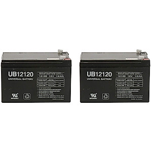 UB12120 12V 12AH SLA Battery 12 Volt - F2 Terminal/ 2 Pack