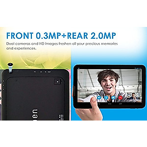 Azpen A1048 10.6 Inch 1366 x 768 HD IPS LCD Quad Core Android 5.1 OS Tablet with 1GB RAM & 8GB Storage Dual cameras Ebook Store Game Store (20 Free) OfficeSuite and Google Play