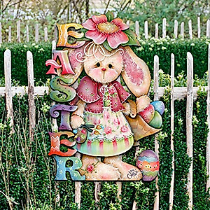 The Easter Bunny Door Hanger Wall Decor art by Jamie Mills-Price Easter Spring Decor 8457605H - Designocracy