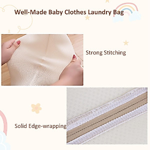 Britier 4pcs 155g Thicken Mesh Laundry Bags, 3-layer Anti-Tear Breathable Mesh, Gentle Washing Delicates, Insulate Dust & Fur in Washing Machine, 4-Size Lingerie Bag for Baby Clothes, Sock, Blanket.