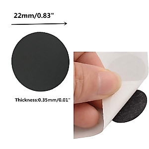 HFBlins 10 Sheets Screw Hole Covers Stickers, PVC Material Self Adhesive Screw Covers Caps, 21mm Dustproof Sticker 54 pcs in 1 Sheet Wooden Furniture Accessories (Black)