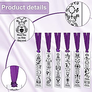 6 Pieces Confirmation Live by The Spirit Metal Bookmarks Confirmation Metal Bookmarks Baptism Bookmark with Ribbons for Communion Baby Shower Birthday(Communion)