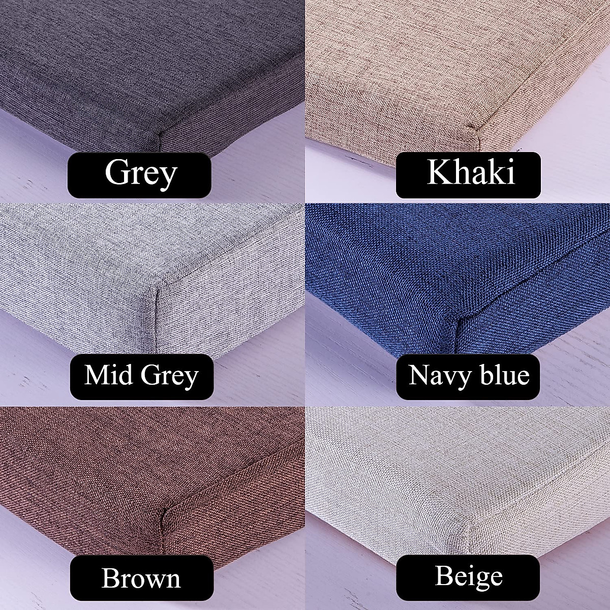 SAMTY Custom Size Bench Seat Cushion Non Slip Kitchen Bench Pad Trapezoid Bay Window Seat Cushions Indoor Furniture