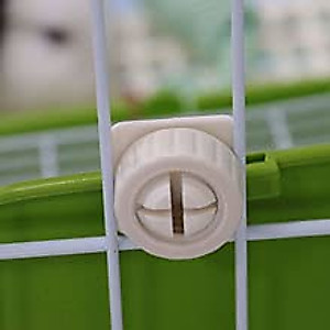 RUBYHOME Rabbit Litter Box Toilet, Plastic Square Cage Box Potty Trainer Corner Litter Bedding Box Pet Pan for Small Animals, Rabbits, Guinea Pigs, Chinchilla, Ferret, Galesaur, 11.4 Inches (Green)