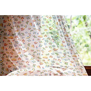 Ambesonne Plane Tulle Curtains with Rod Pocket, Airplane Boat Ship Helicopter Submarine Car Truck Van Boys Cartoon Transportation, Sheer Drape for Wedding Party 2 Panels, 108" x 96", Multicolor
