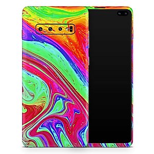 DesignSkinz Neon Color Fusion V8 Protective Vinyl Decal Wrap Skin Cover Compatible with The Samsung Galaxy S20 (Screen Trim & Back Glass Skin)