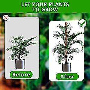 47 Inch Moss Pole for Plants Monstera, Moss for Potted Plants Bendable Plant Stakes for Indoor Plants, Handmade Coco Coir Monstera Plant Support for Plants Grow Upwards