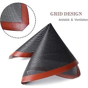 Silicone Hollow Baking Mat Set 3Pcs NonStick Oven Liner Perforated Mesh Pad Breathable Fiberglass Baking Mat Heat-Resistant Cooking Bakeware Mat for Ovens and Microwaves Double-sided Available.