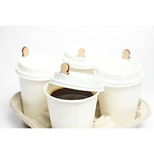 Wooden Coffee Lid Plug - Coffee cup lid splash guard - 400 pieces