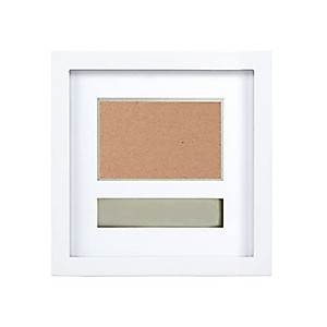 Pearhead Baby Hospital ID Bracelet Photo Frame, Newborn Baby Keepsake, Expecting Parents Gift, White