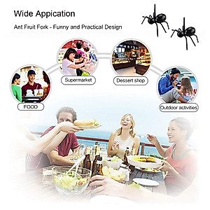[24 Pack] Ant Food Picks Reusable Fruit Dessert Fork - Pinowu Ant Toothpicks Animal Appetizer Forks for Snack Cake Dessert with Gift Box