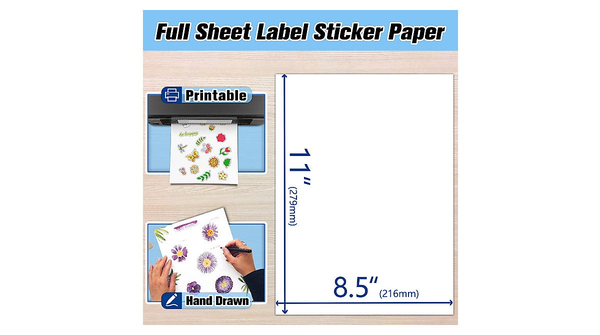 Koala 100 Sheets Printable Sticker Paper for Inkjet